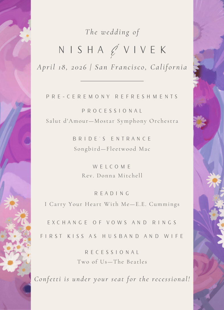 Zola Wedding Programs - Chesley