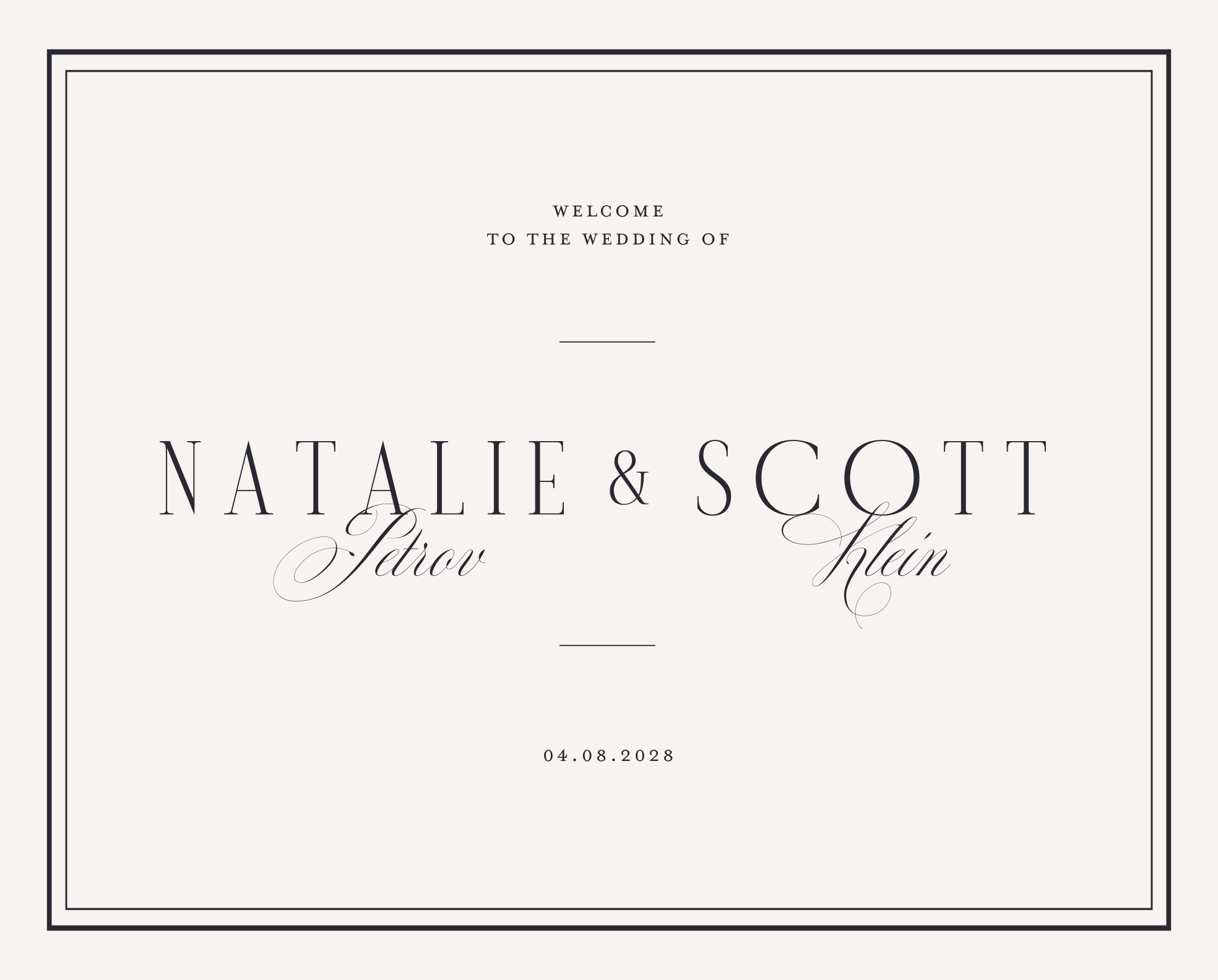 Agate Landscape | Light Oatmeal | Zola Wedding Signs