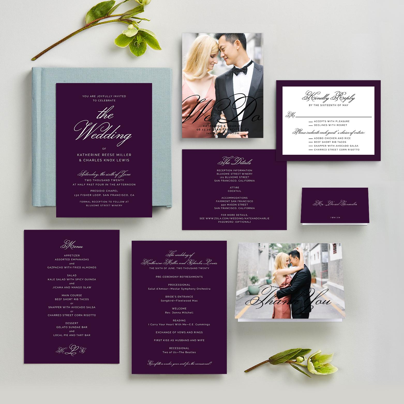 Zola Wedding Invitations - Arthur Type