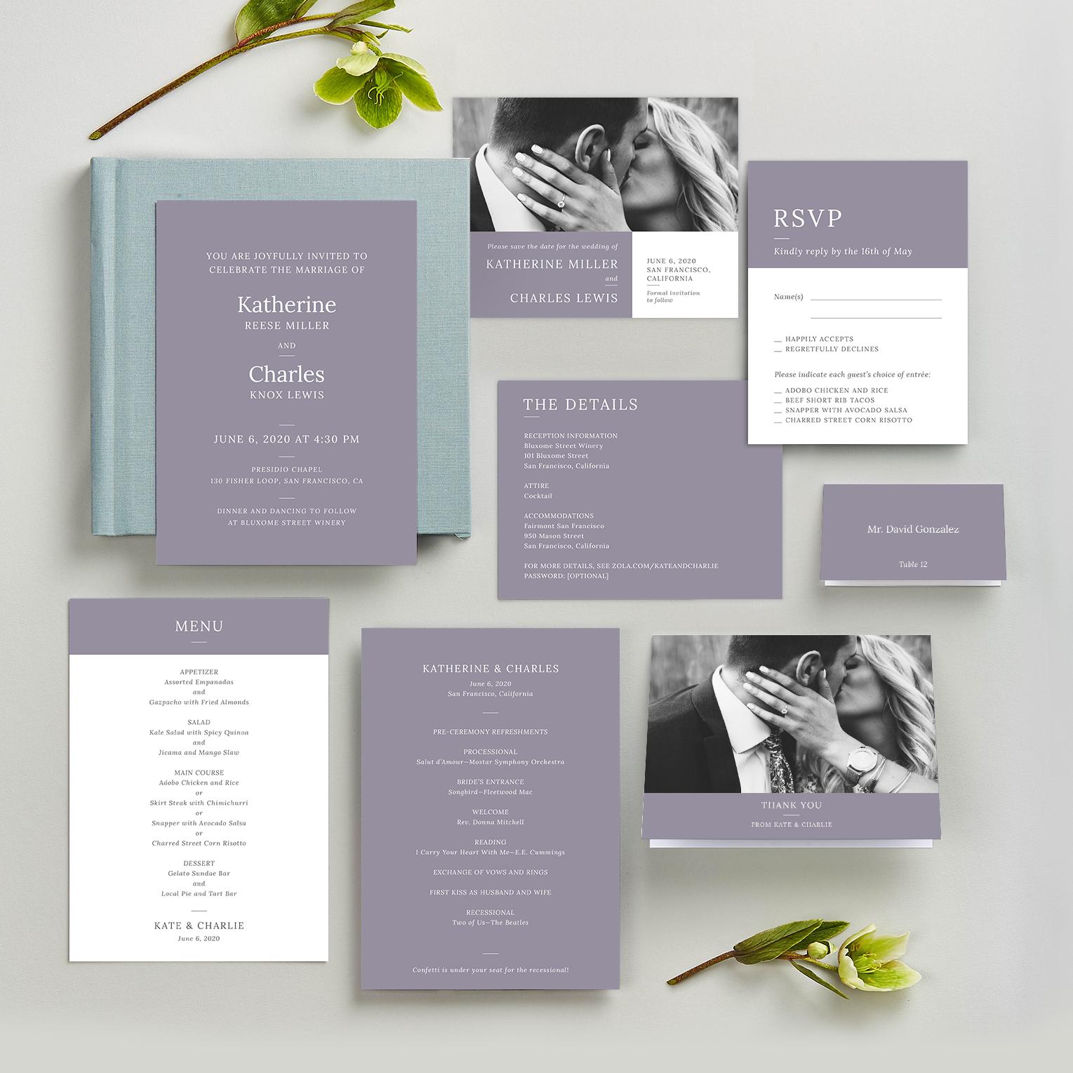 Zola Wedding Invitations - Stevens Classic