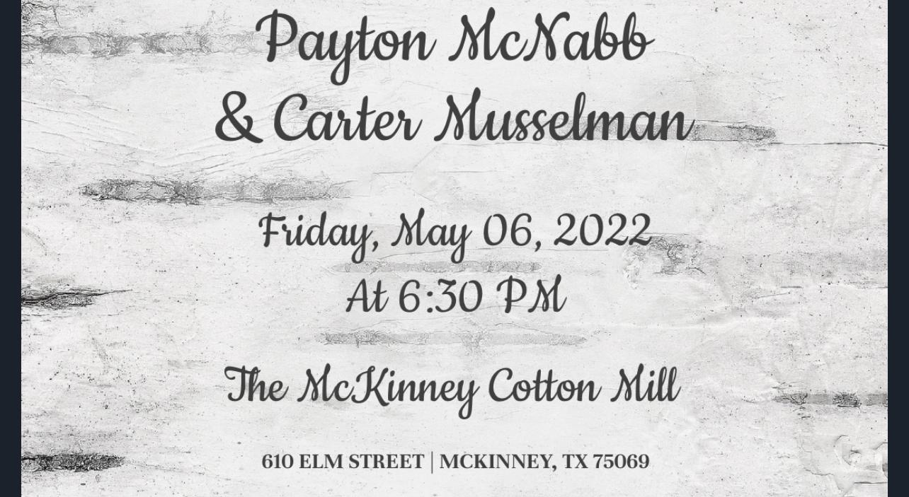 Payton McNabb and Carter Musselman's Wedding Website