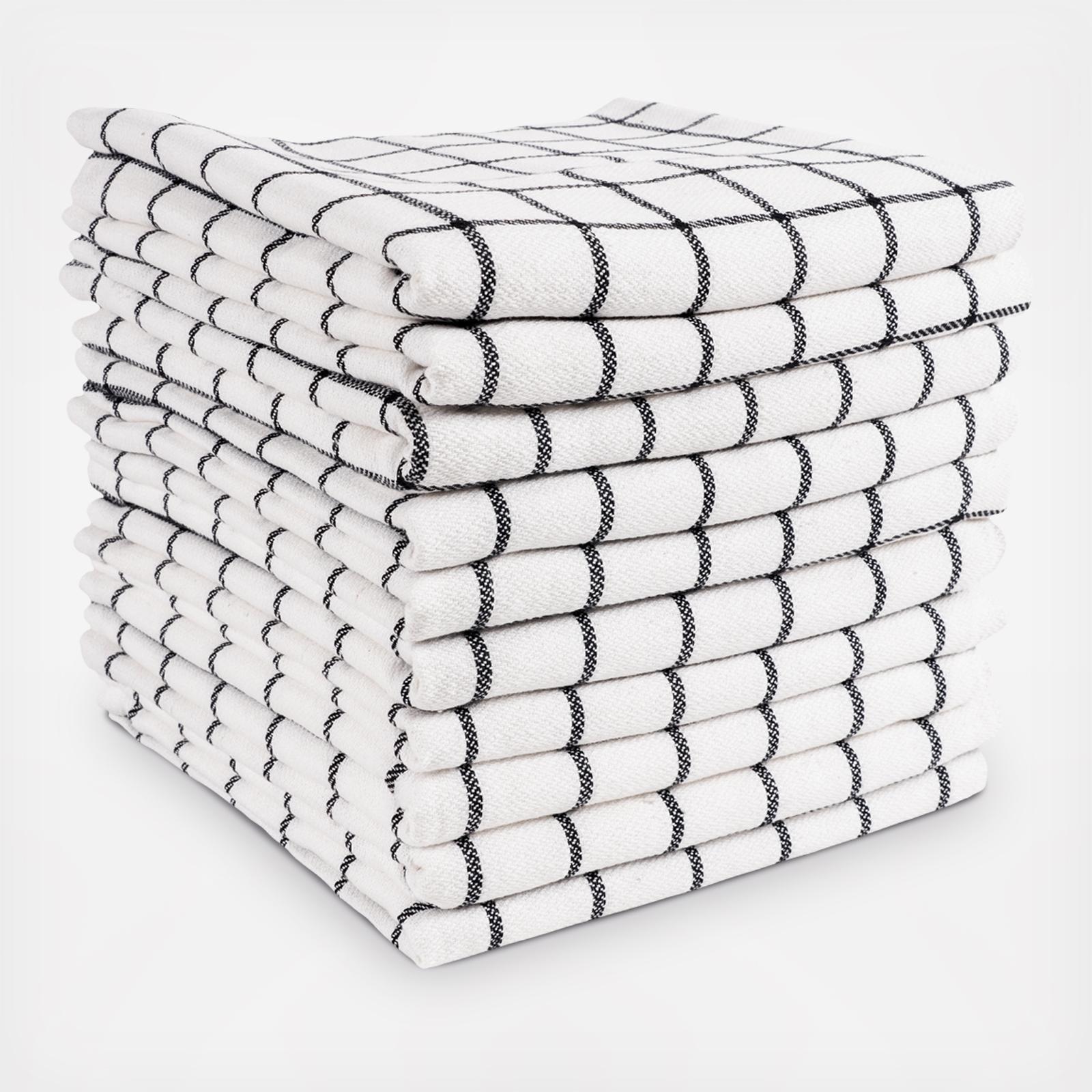 KAF Home, Classic Checkered Kitchen Towels, Set of 10 | Zola