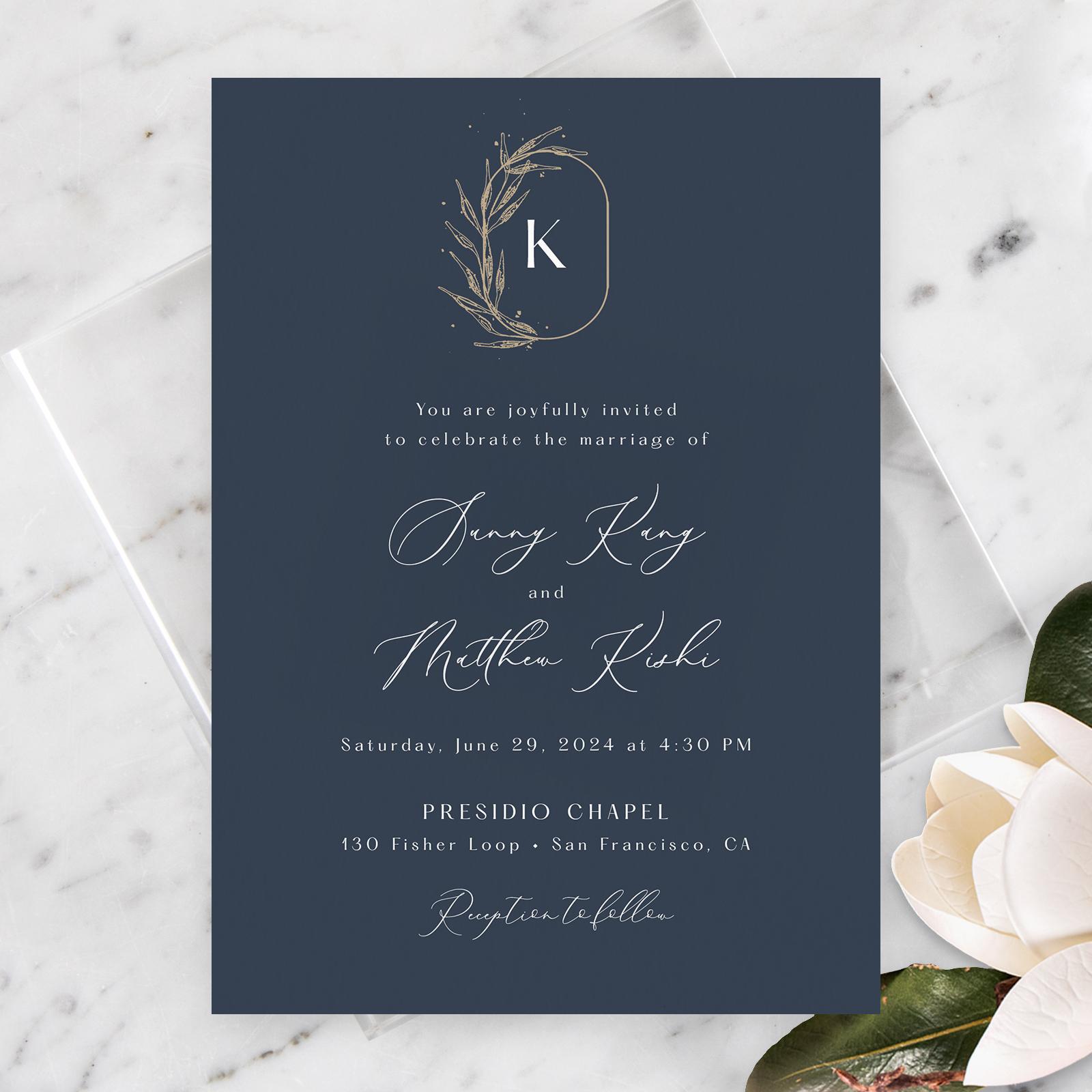 Zola Wedding Invitations - Eyota Portrait