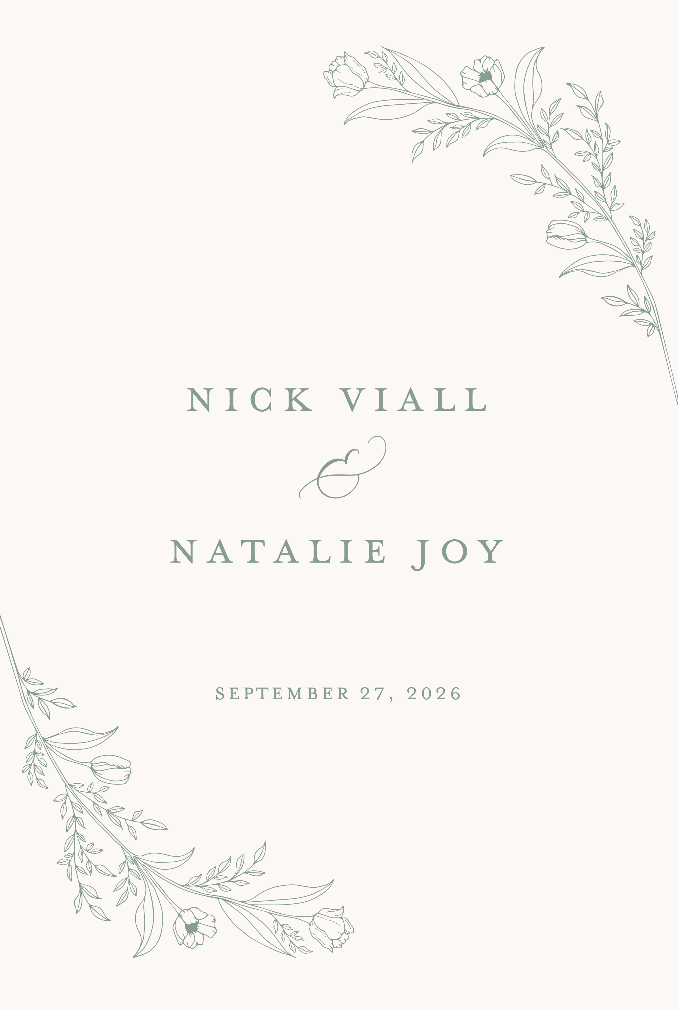 Viall Portrait | Off-White | Zola Wedding Signs
