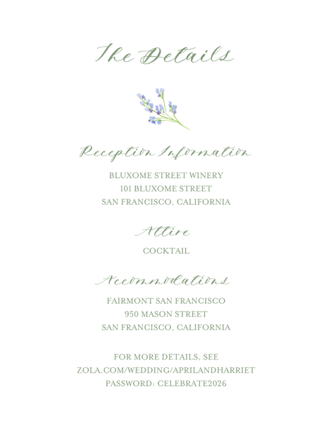 Varenna | White | Zola Wedding Enclosure Cards
