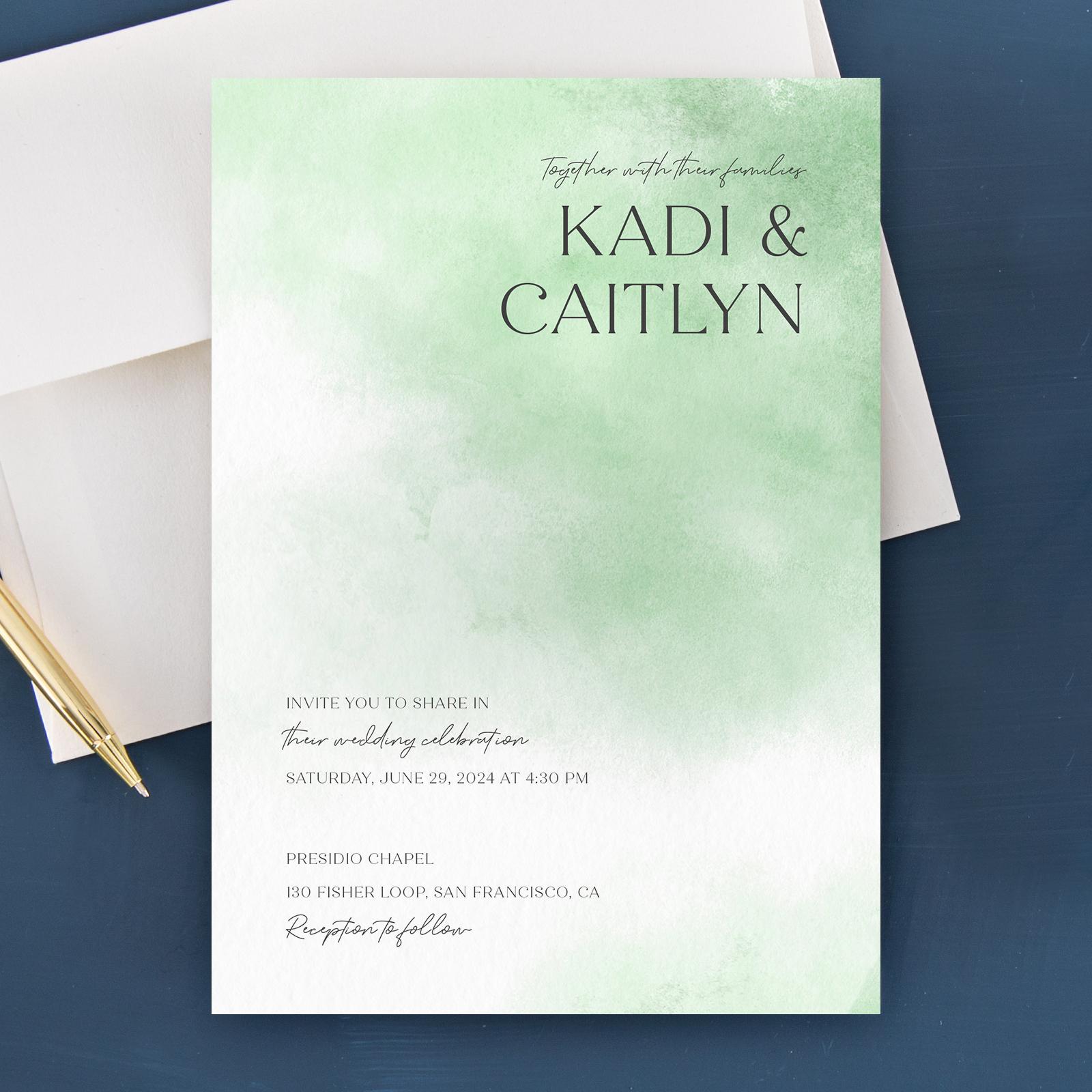 Zola Wedding Invitations - Kemble Portrait