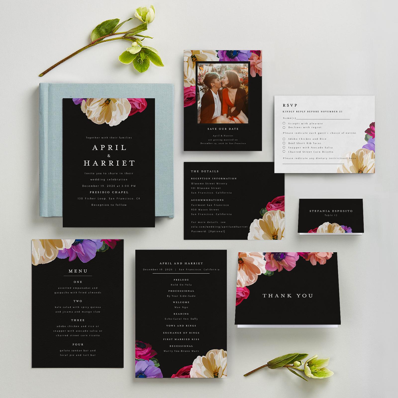 Zola Wedding Invitations - Wildrose Portrait