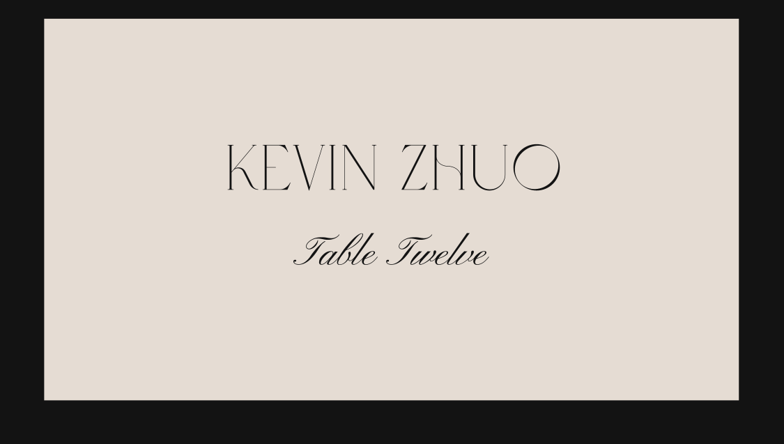 Jet | Classic Greige | Zola Wedding Place Cards