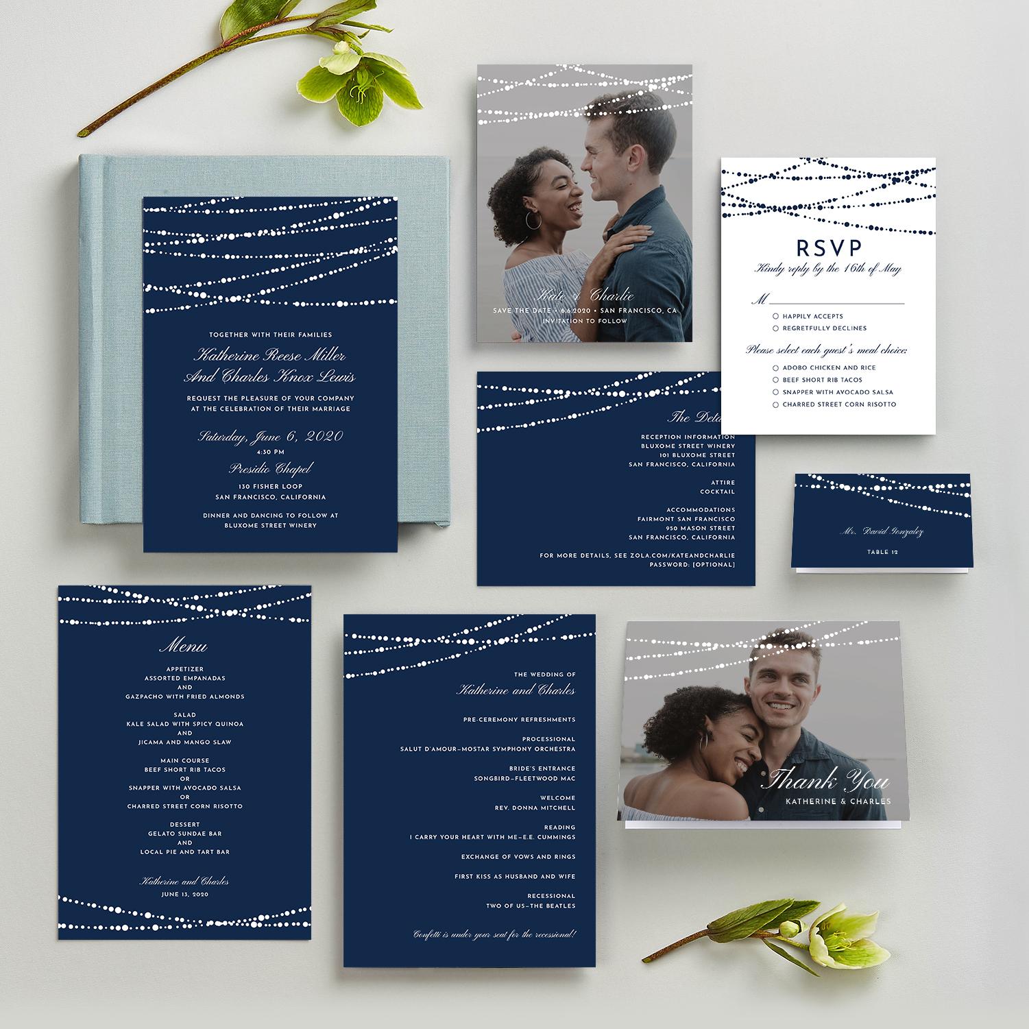 Zola Wedding Programs - Moonlight