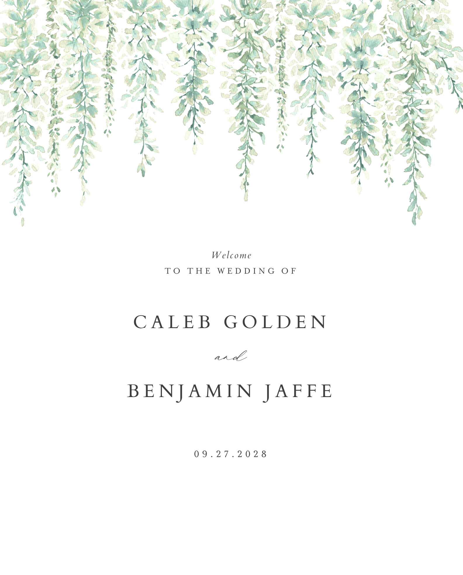 Portree Portrait | Green | Zola Wedding Signs