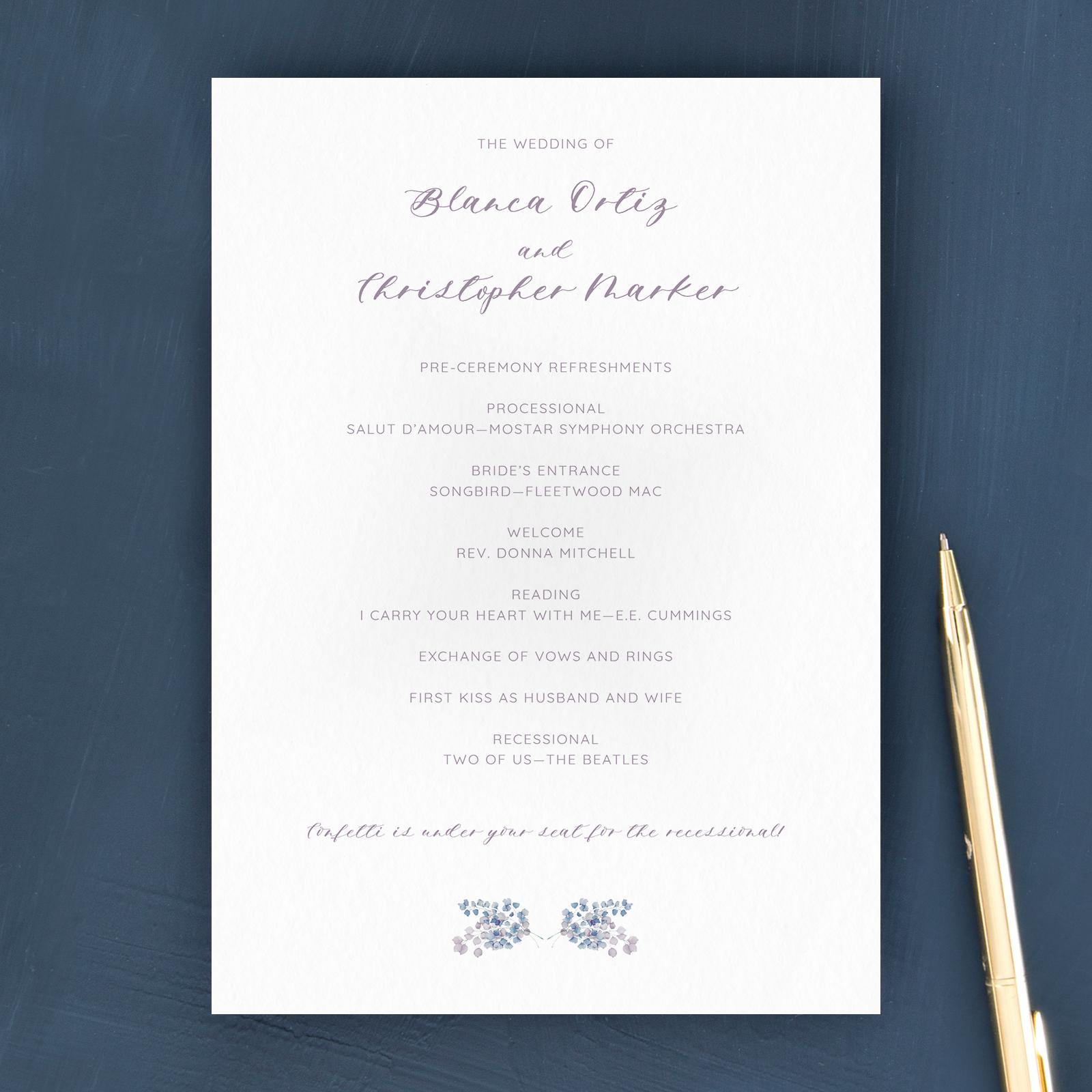 Zola Wedding Programs - Anacapa