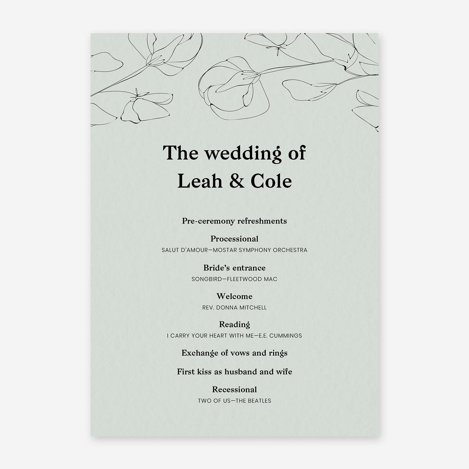 Valdino | Zola Wedding Programs
