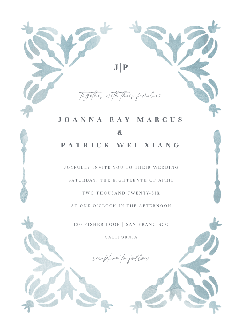 Zola Wedding Invitations - Elio Portrait