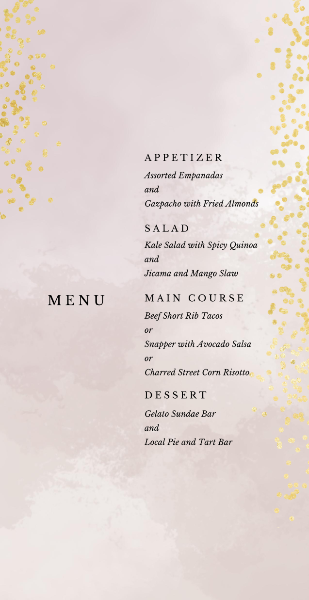 Misty Foil | Pale Taupe | Zola Wedding Menus