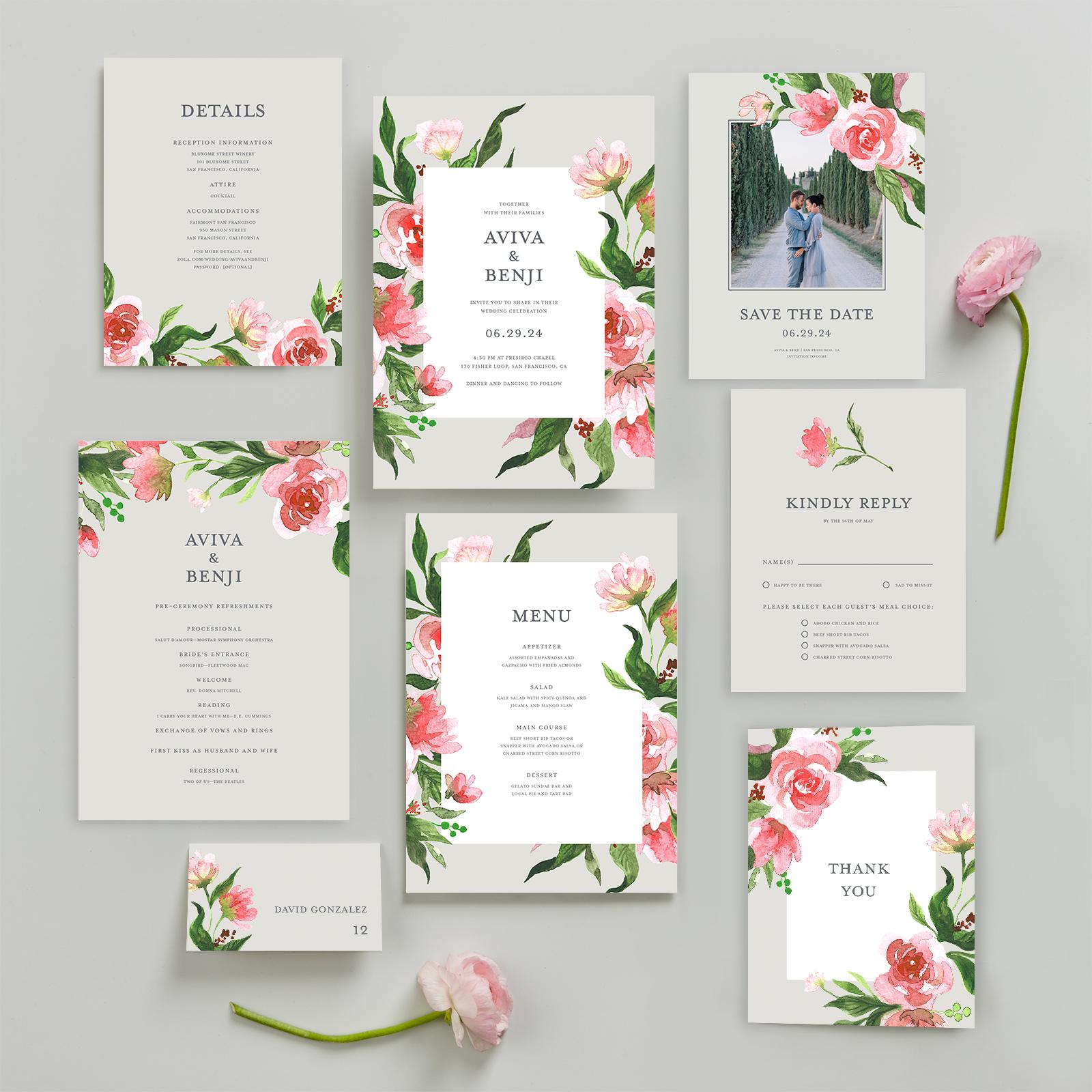 Zola Wedding Invitations - Brookstone Classic