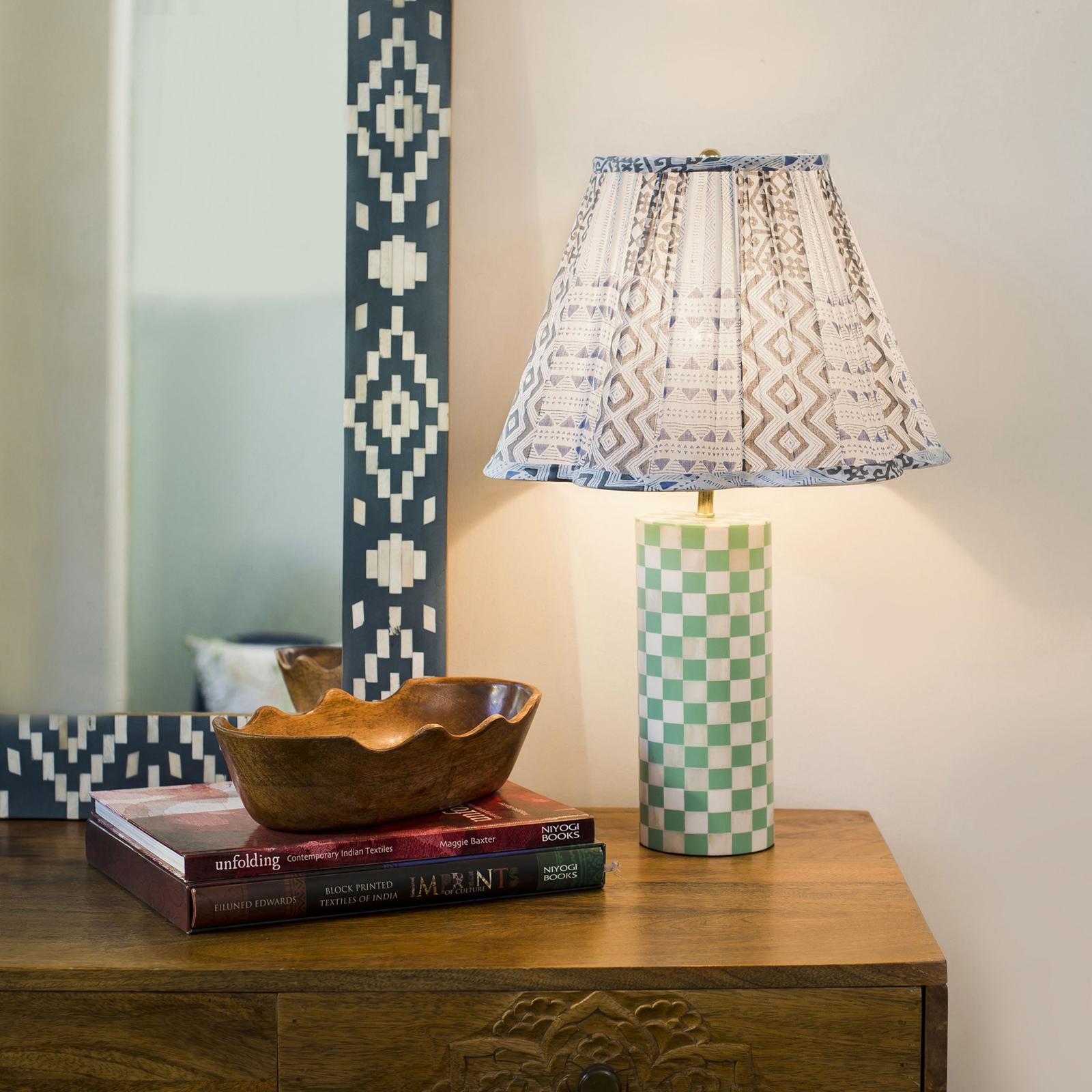 Mela Artisans, Checker Table Lamp - Zola