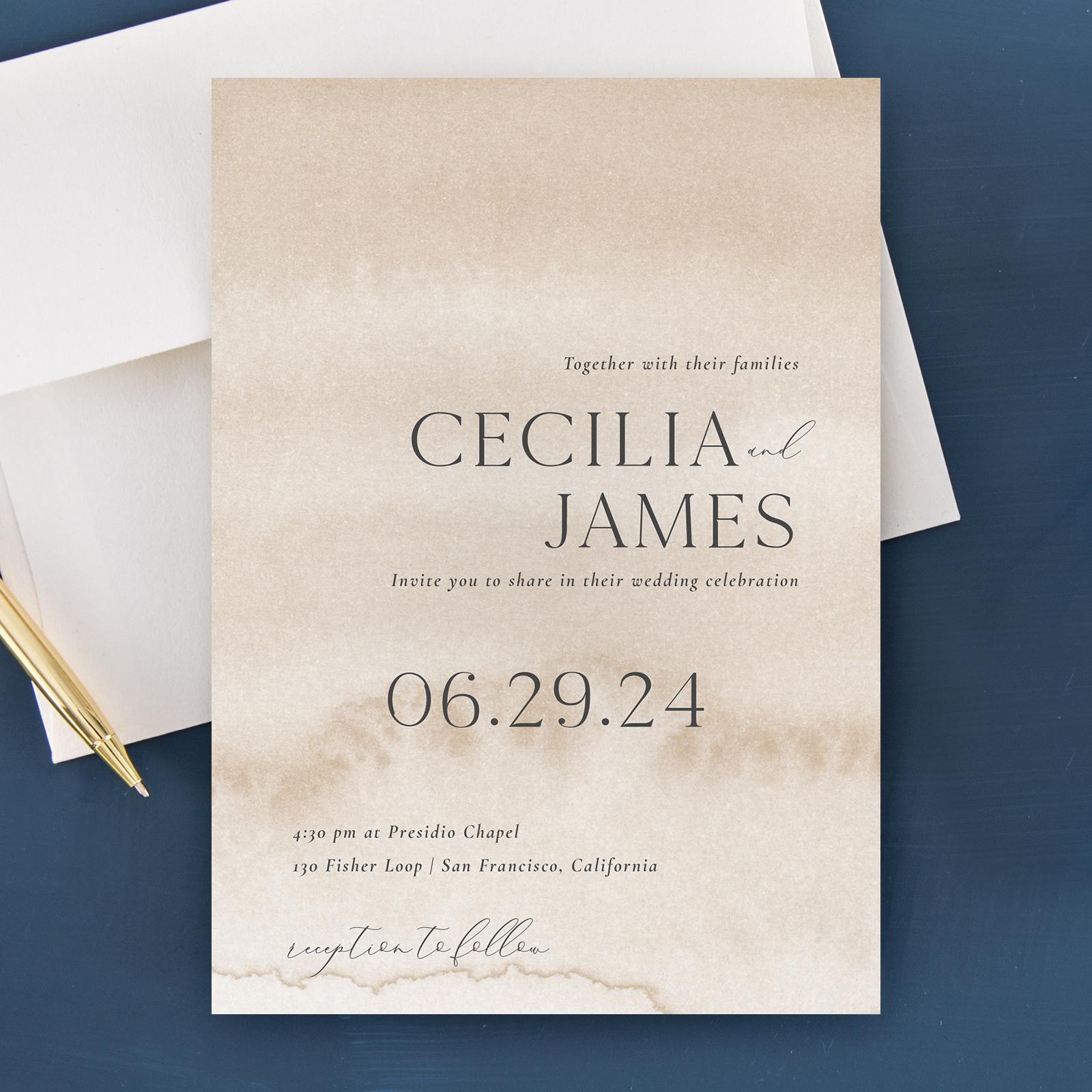 Zola Wedding Invitations - Loreto Portrait