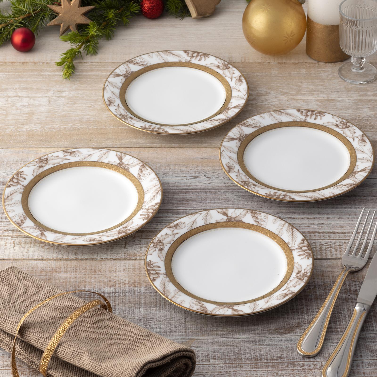 Noritake, Charlotta Holiday Harvest Appetizer Plate, Set of 4 | Zola