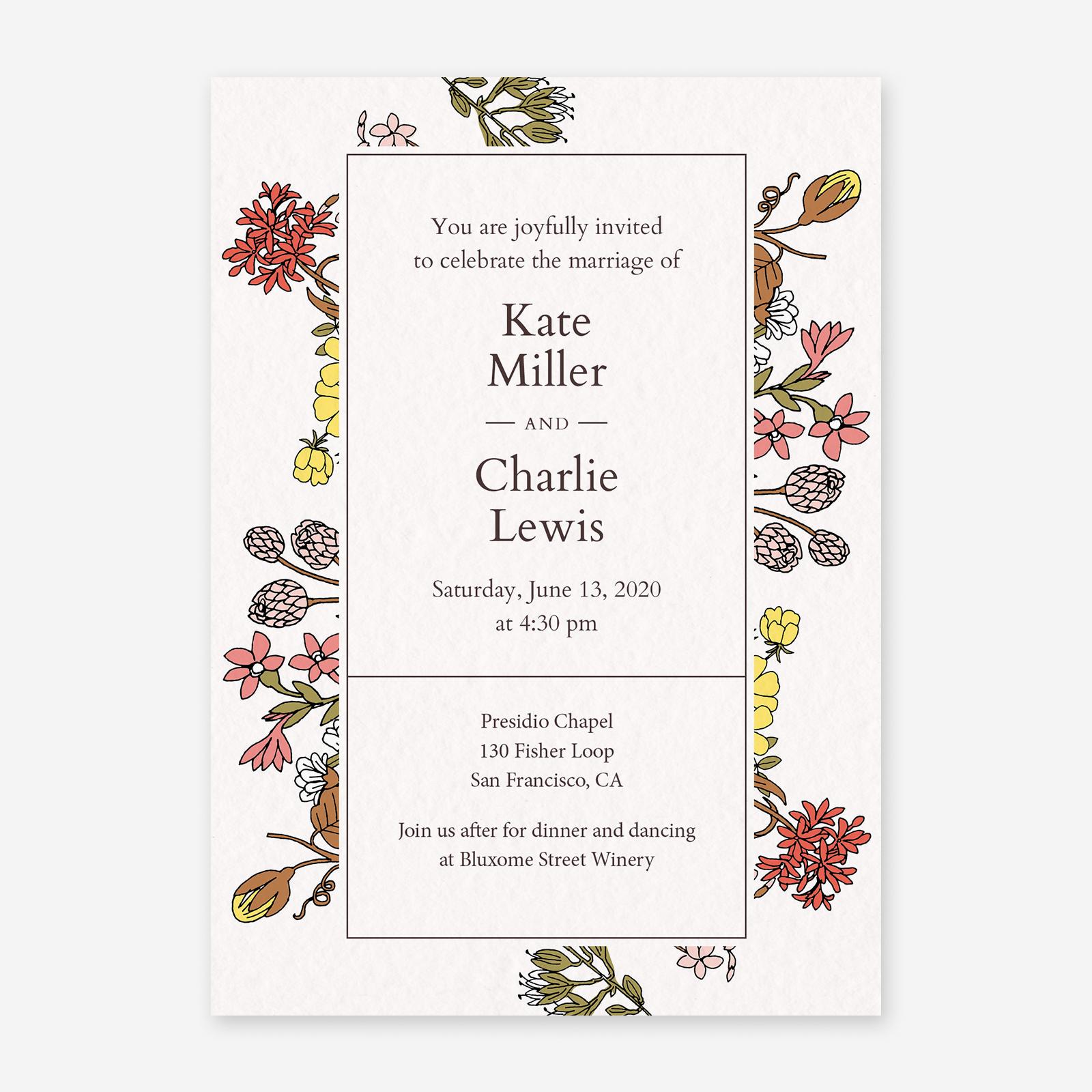 Smith and Mills Frame | Cream | Zola Wedding Invitations