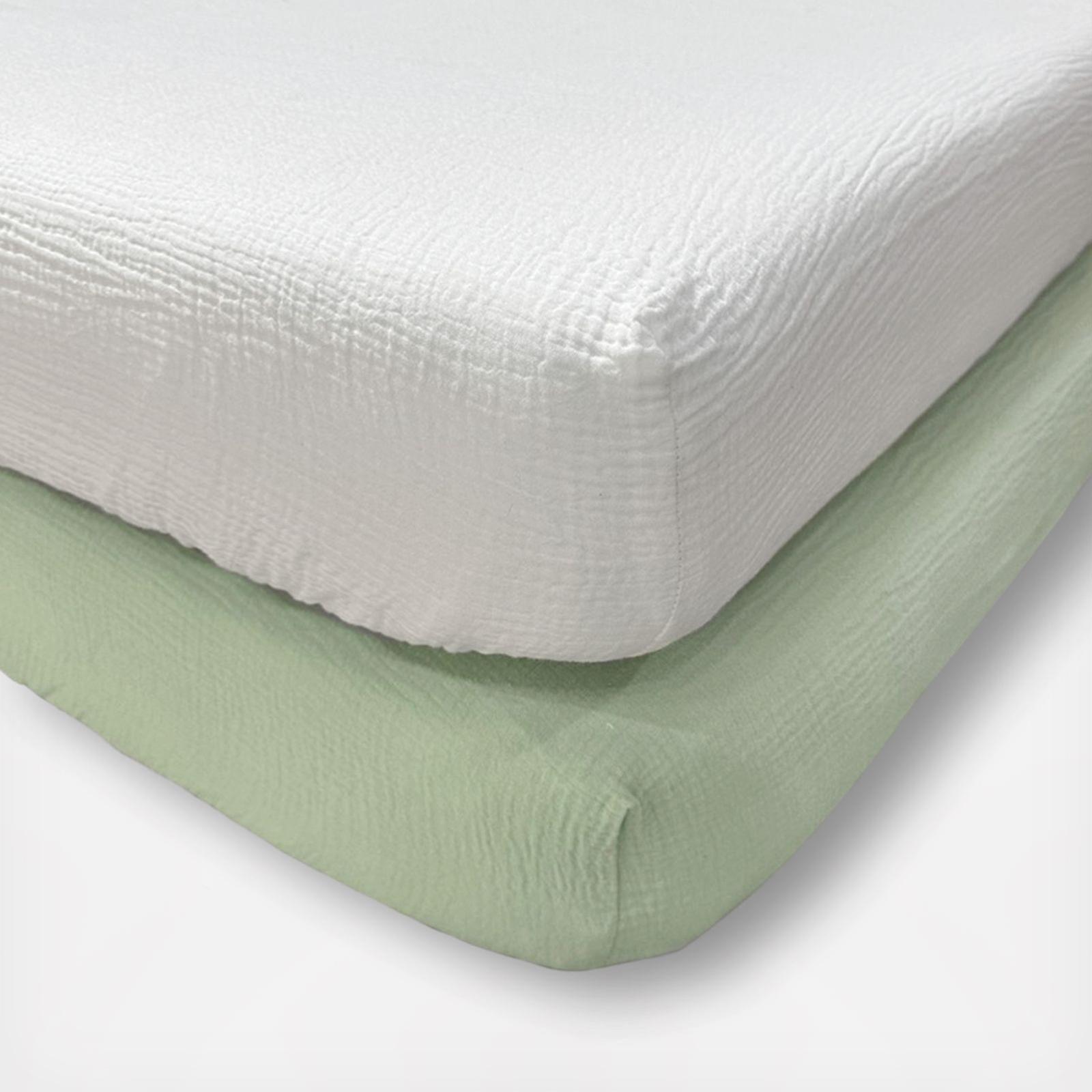 Levtex Baby, Cloud Muslin Fitted Sheet, Set of 2 | Zola Baby