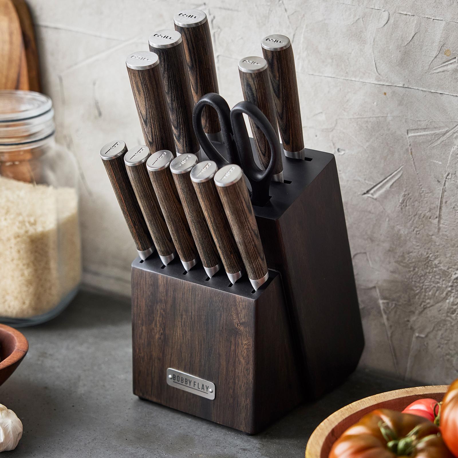 GreenPan, Bobby Flay Stainless Steel 13-Piece Knife Block Set | Zola
