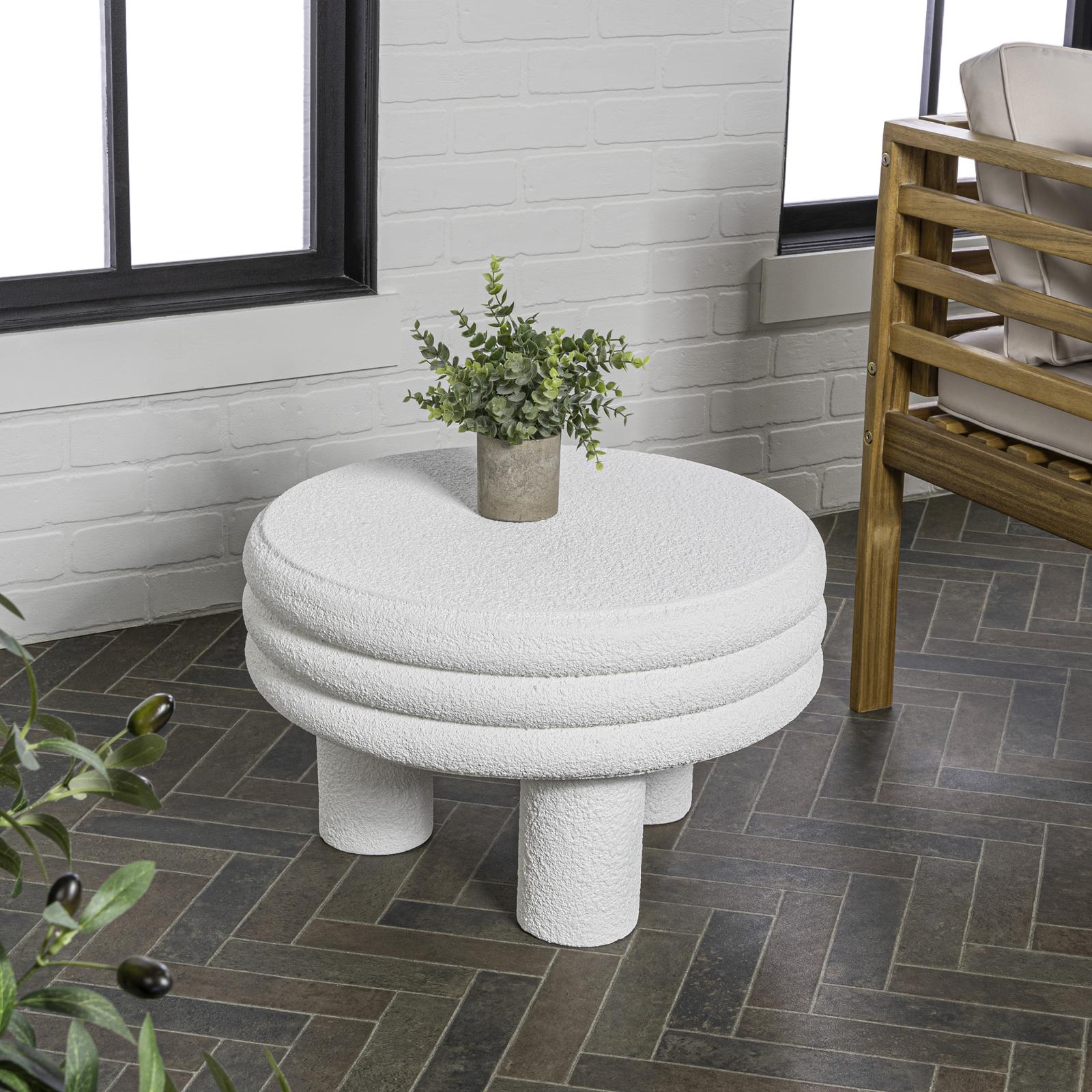 JONATHAN Y, Rashida Contemporary Minimalist Curvy Low Accent Table | Zola