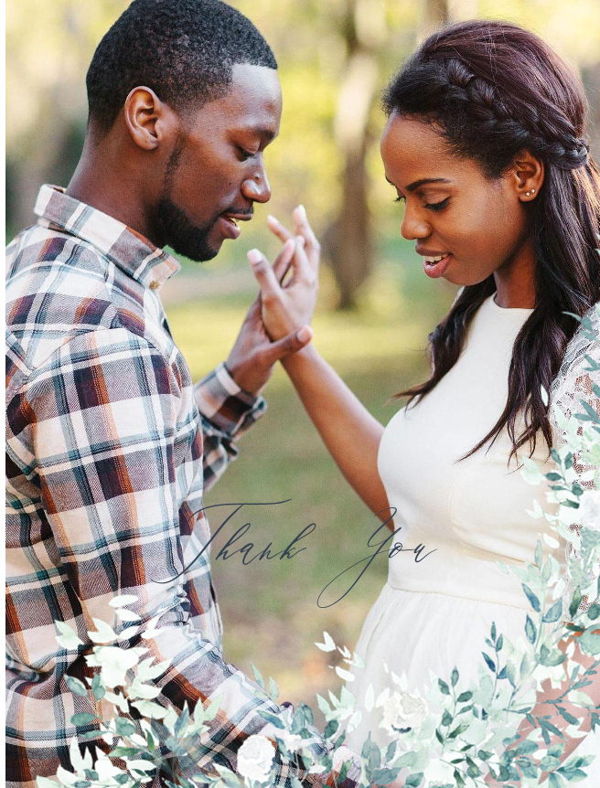 Farnham Photo | Blue Sage | Zola Thank You Cards