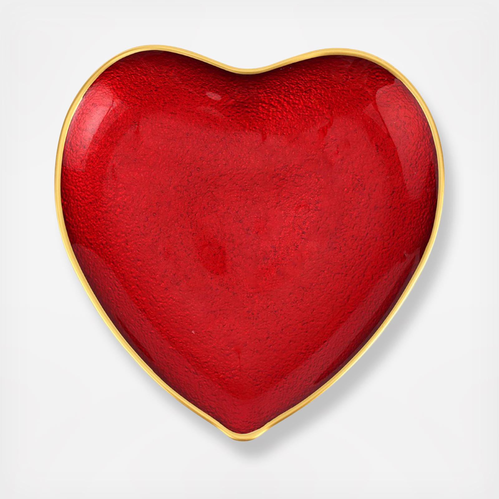 Viva By Vietri, Baroque Glass Gold Rim Heart Plate | Zola