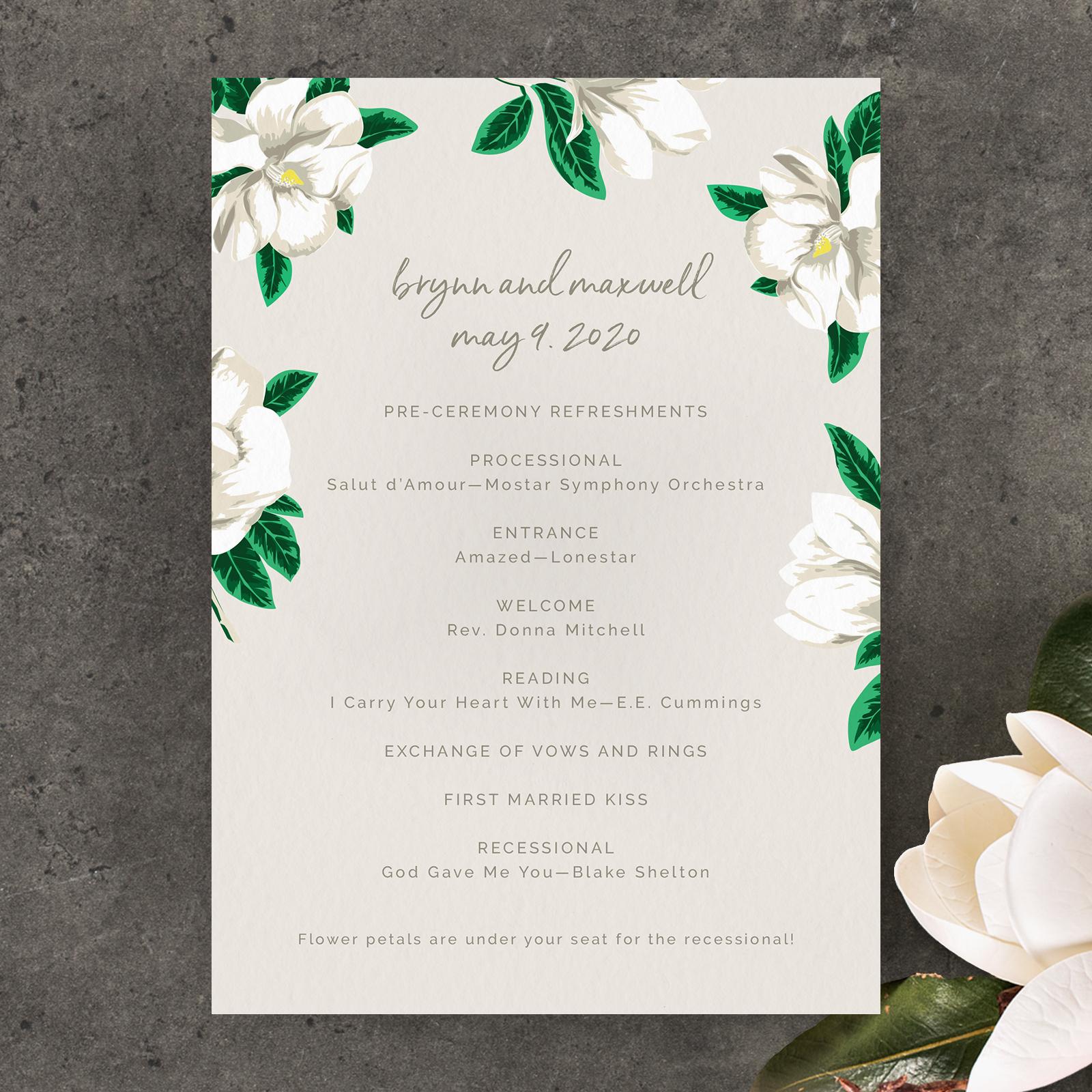 Zola Wedding Programs - Morningside