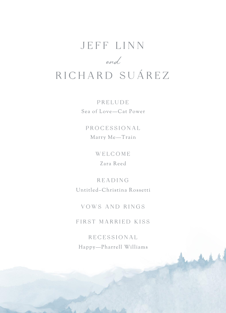 Denver | Dusty Blue | Zola Wedding Programs
