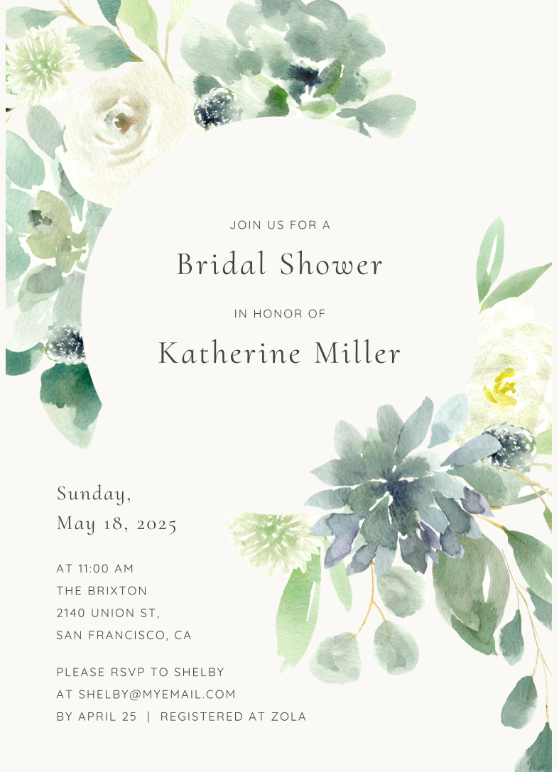 Cricket Corner | Sage | Zola Wedding & Bridal Shower Invitations