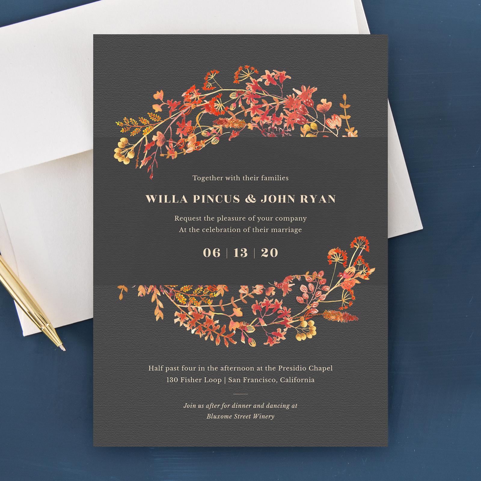 Zola Wedding Invitations - Gramercy Portrait