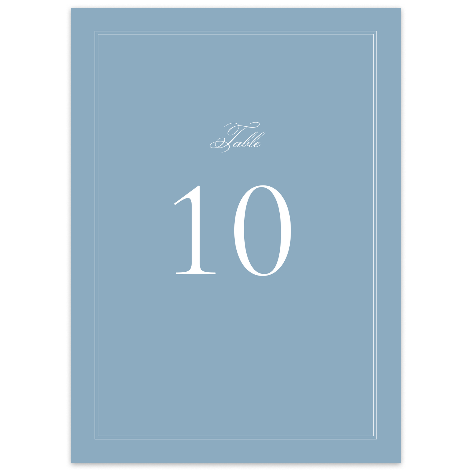 Bordered Wedding Table Numbers