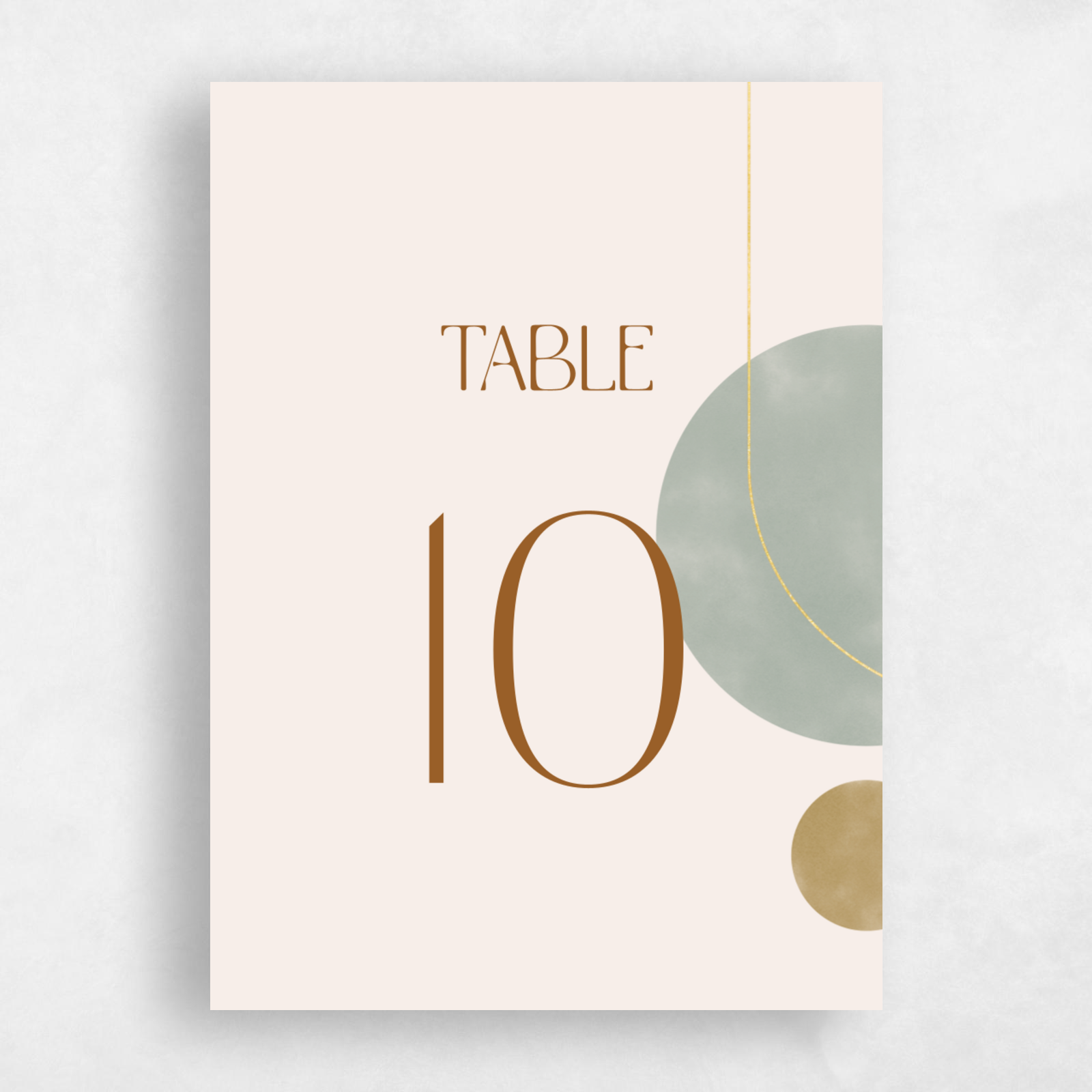 Geometric Wedding Table Numbers