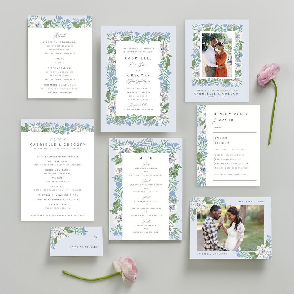 Camrose | Ice | Zola Wedding Programs