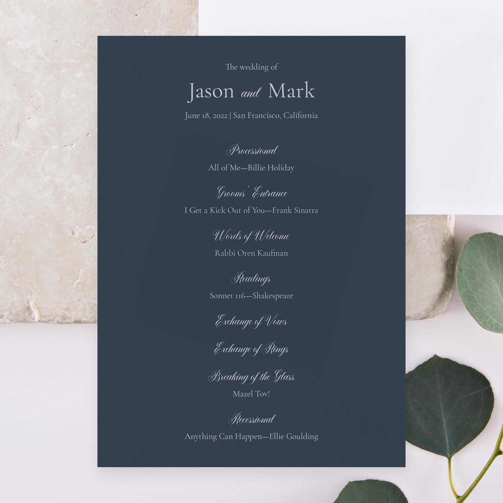 Zola Wedding Programs - Henderson