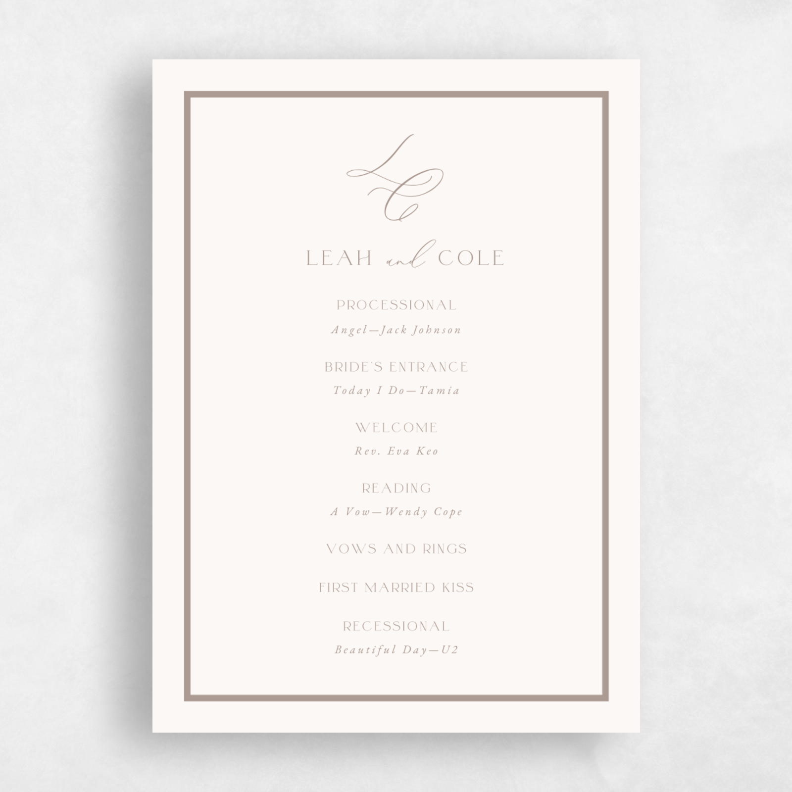 Simple Wedding Programs | Zola