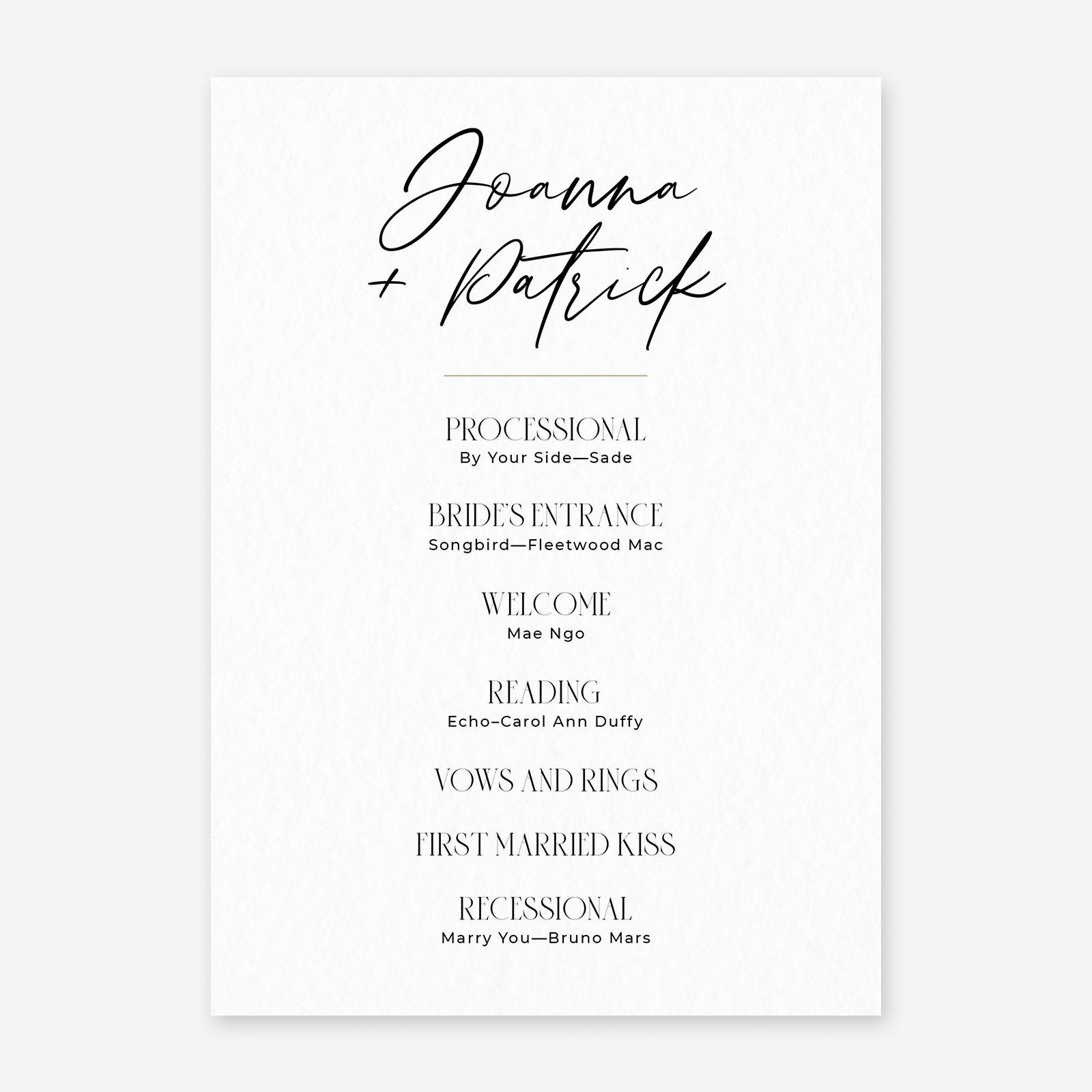 Zola Wedding Programs - Hannegan