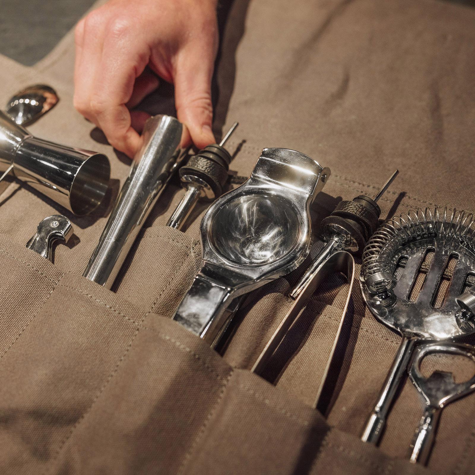 Legacy, Barkeep Roll Up Travel 12-Piece Bar Tool Kit | Zola