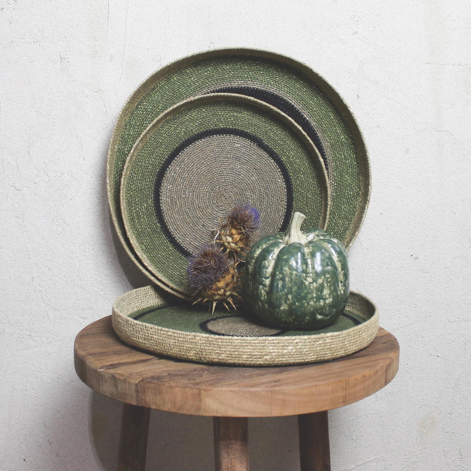 HomArt, Medina Seagrass Tray, Set of 3 | Zola