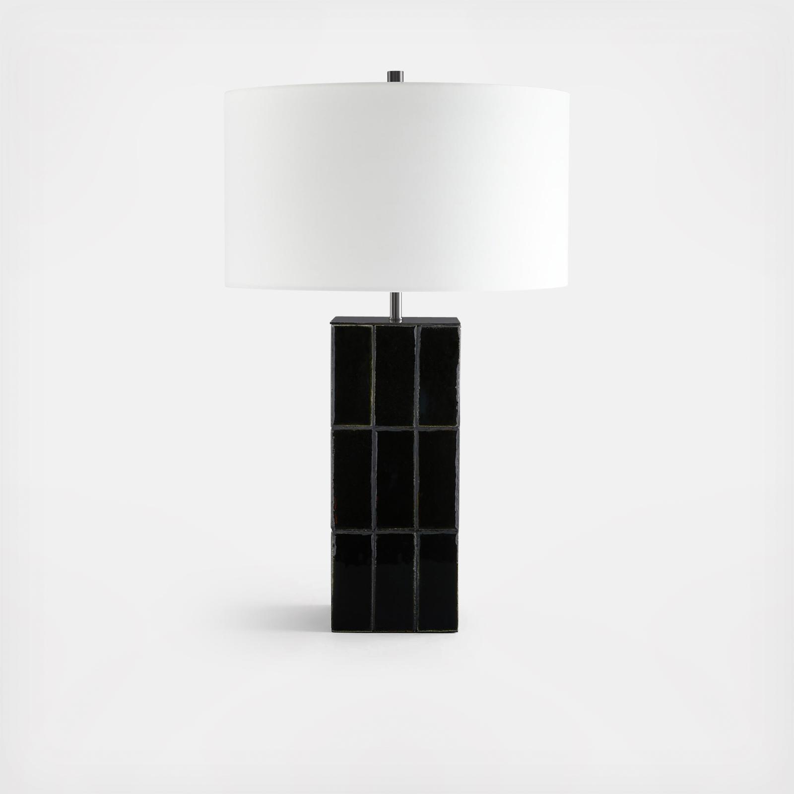 Crate and Barrel, Vista Ceramic Tile Table Lamp - Zola