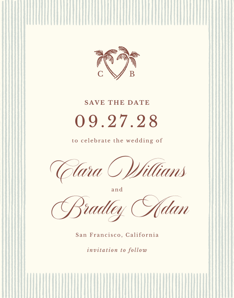 Seychelles Portrait | Brown | Zola Save The Dates