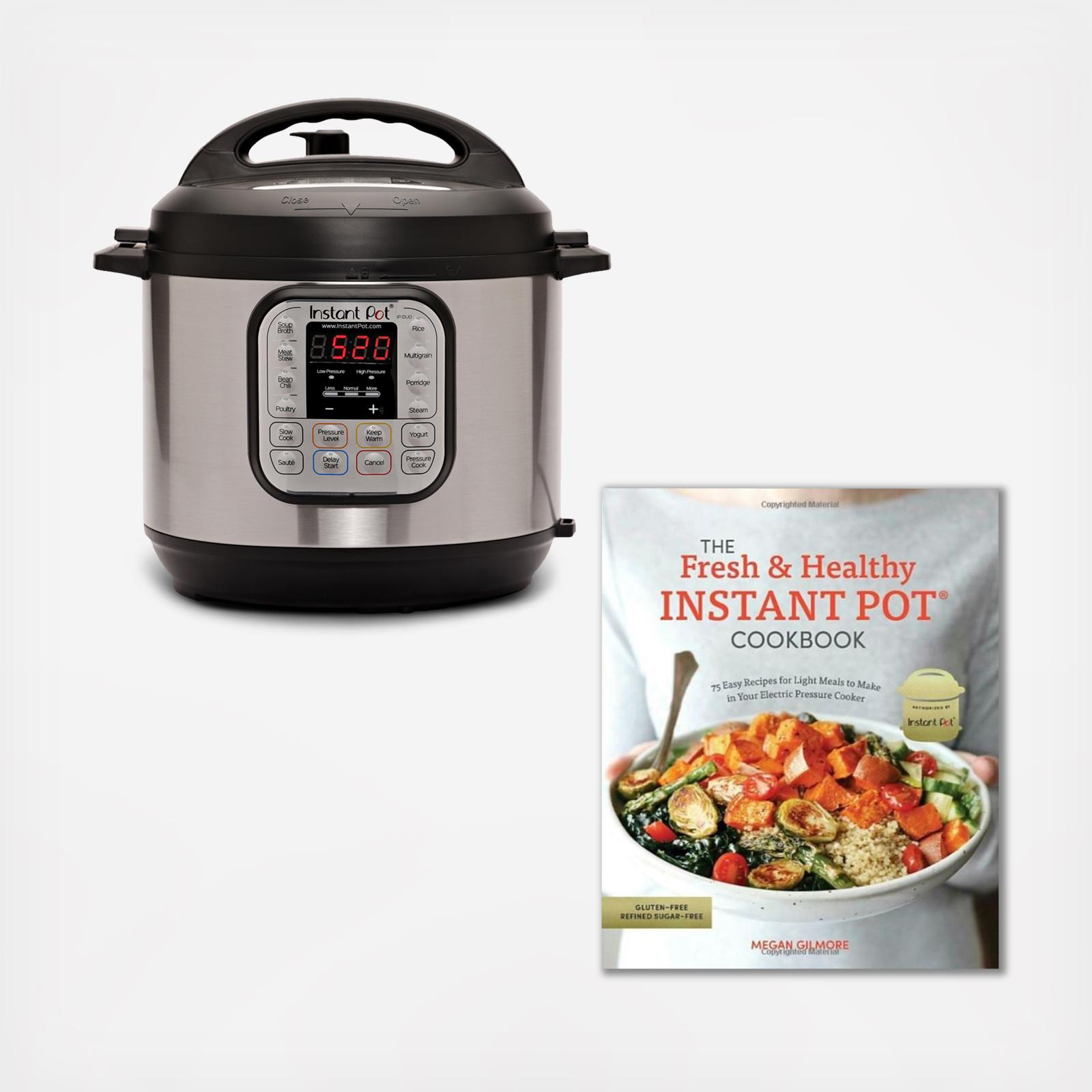 Instant Pot, Duo 7-in-1 Pressure Cooker with Fresh & Healthy Cookbook ...
