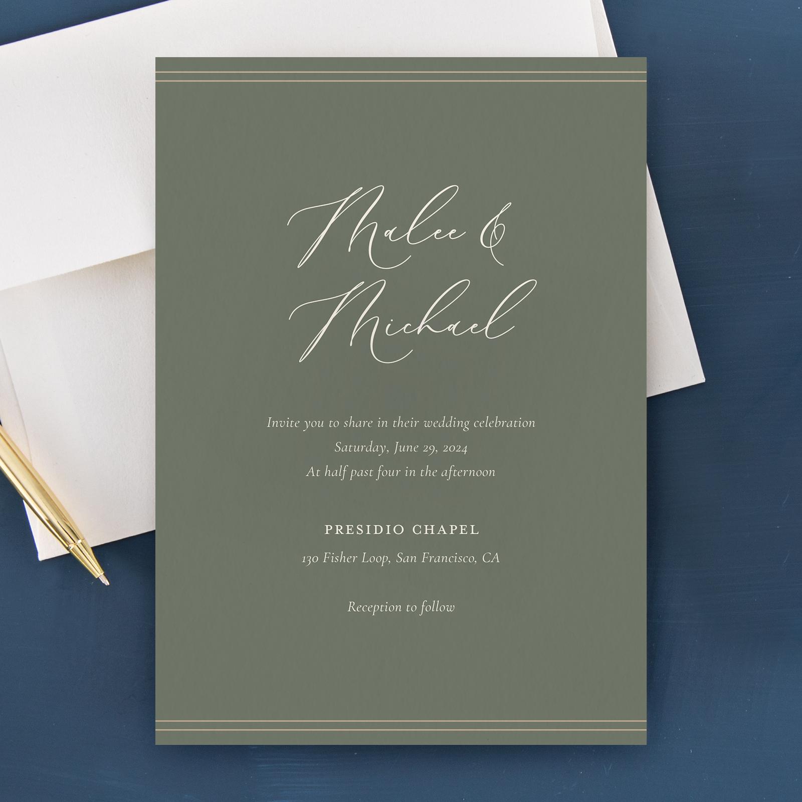 Zola Wedding Invitations - Evora Classic