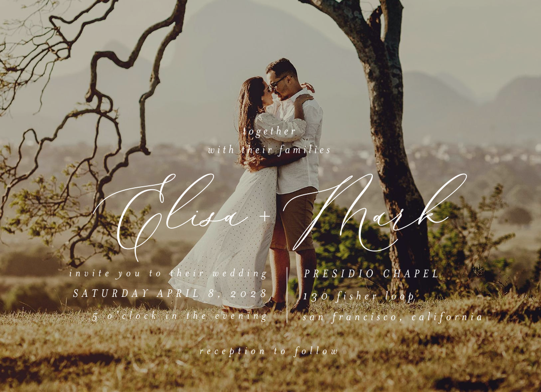 Marlow Photo | White | Zola Wedding Invitations