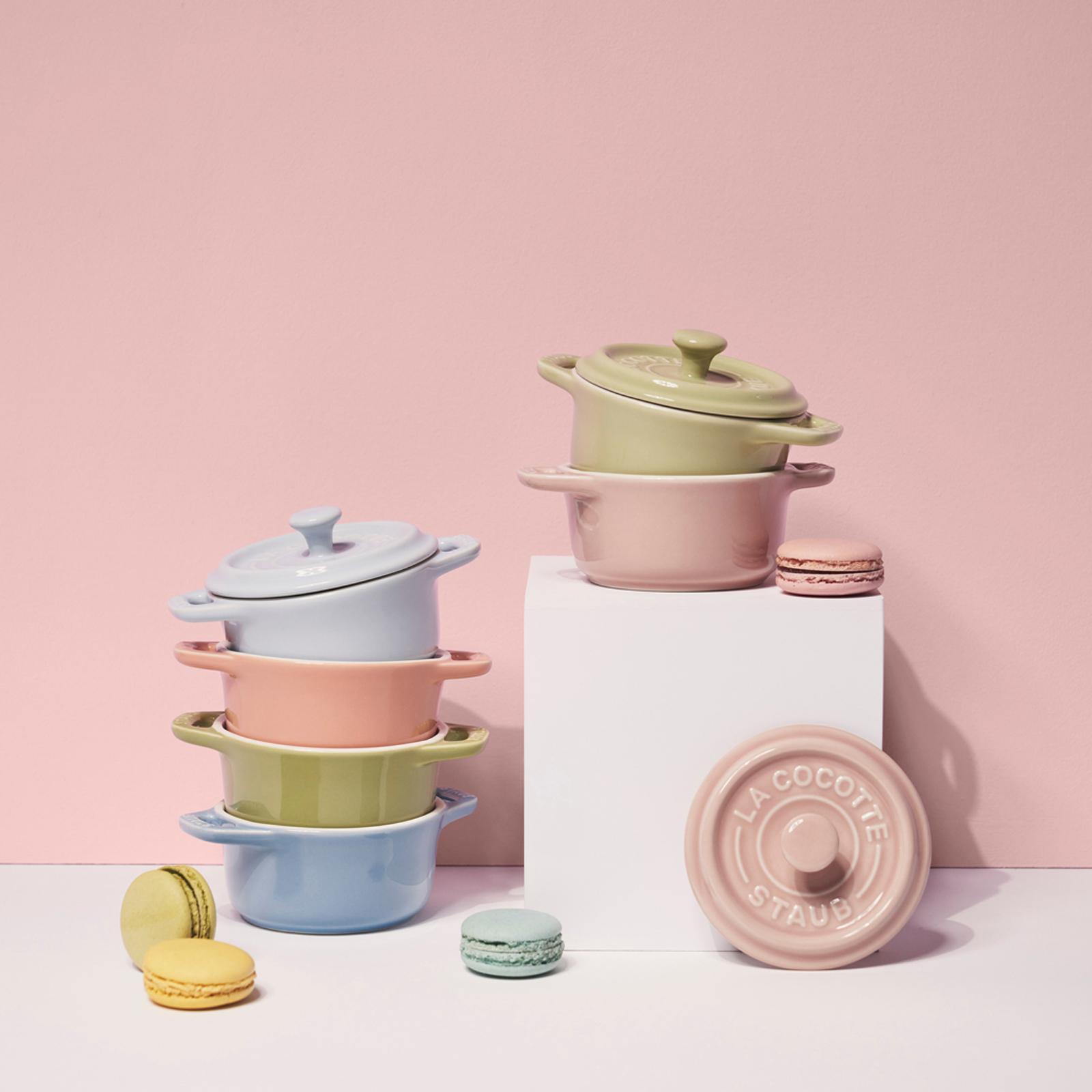Staub, Macaron Assorted 6-Piece Mini Round Cocotte Set | Zola
