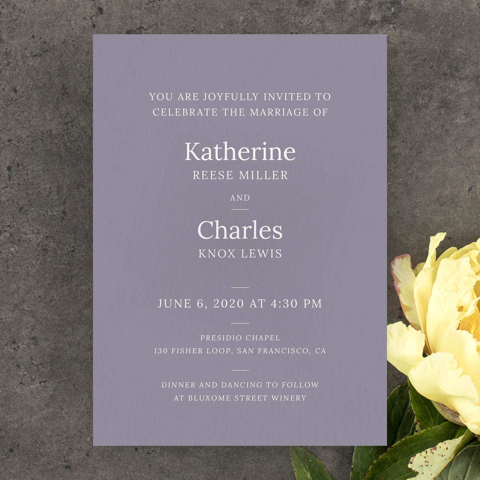 Zola Wedding Invitations - Stevens Classic
