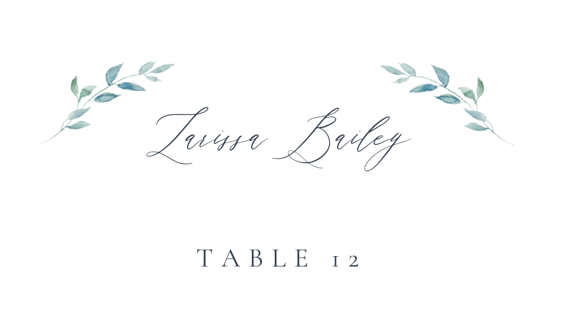 Farnham | Blue Sage | Zola Wedding Place Cards
