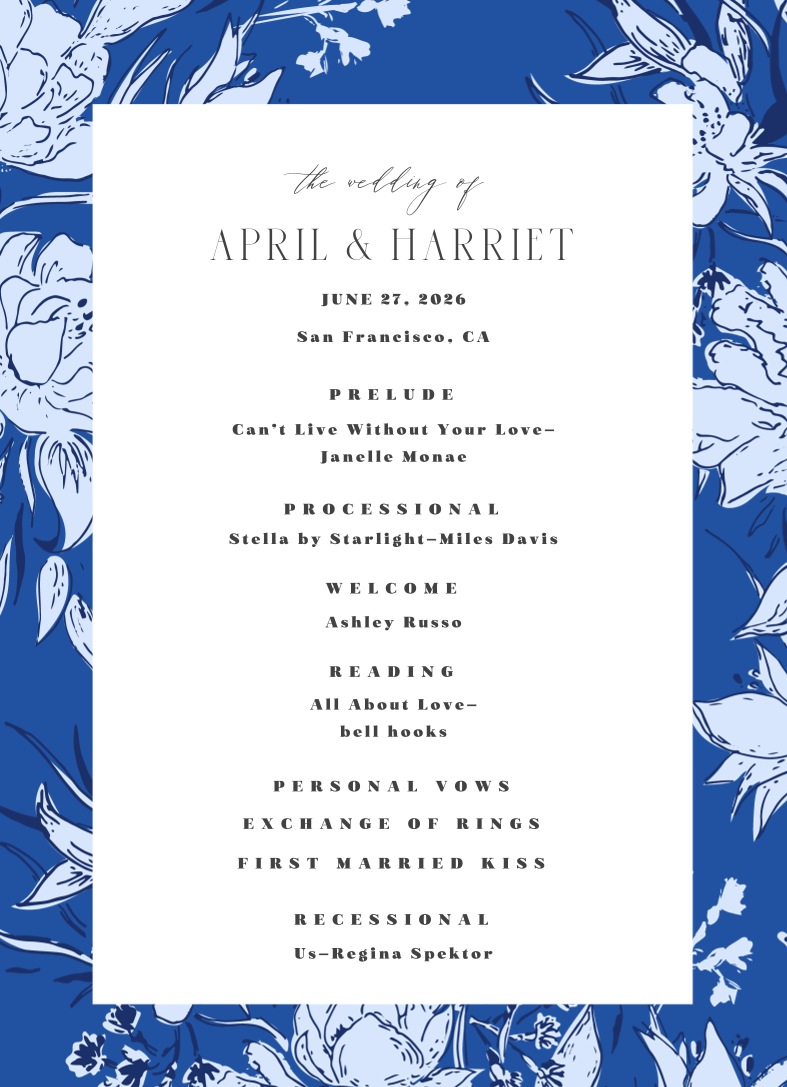 Zola Wedding Programs - Amouretti