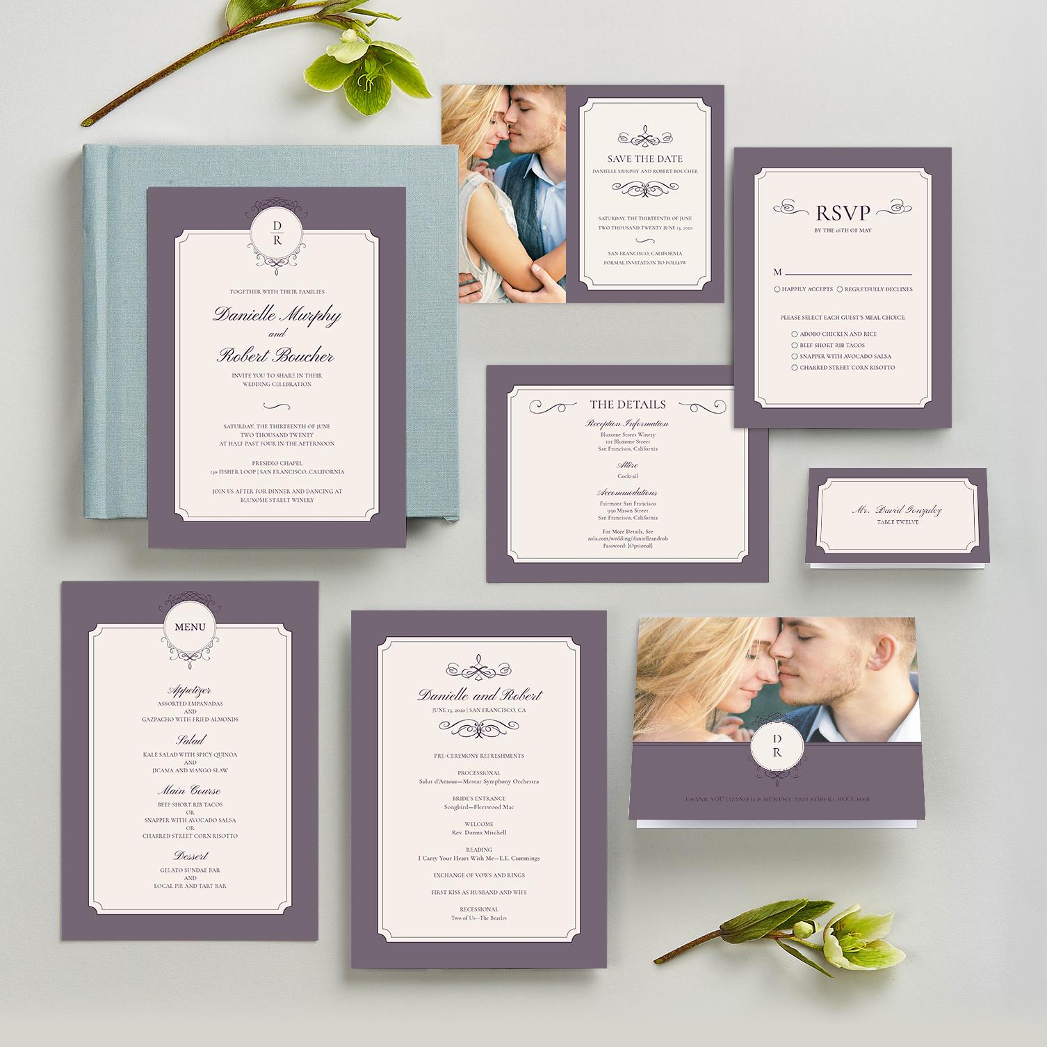 Zola Wedding Enclosure Cards - Malta